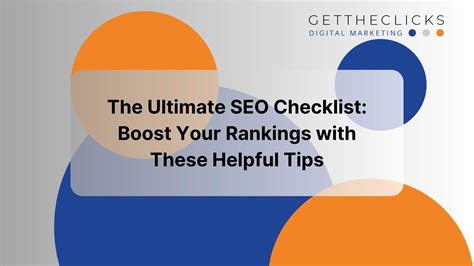The Ultimate Seo Checklist Boost Your Rankings With These Helpful Tips Get The Clicks