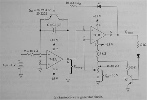 In The Sawtooth Wave Generator Of The Figure Below
