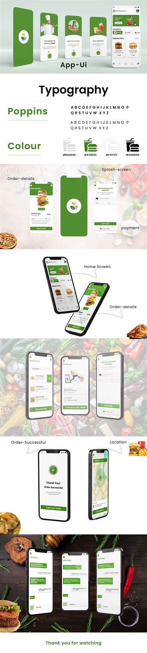 fast food app portfolio behance