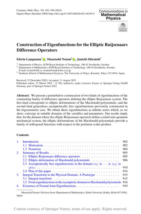Construction Of Eigenfunctions For The Elliptic Ruijsenaars Difference Operators
