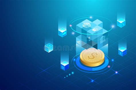 Block Chain Technology In Workplace Network Connecting Digital Cube To Big Data Visualization