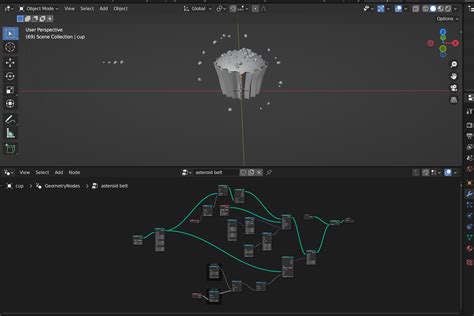 Distance Between Revolving Asteroids Geometry Nodes Basics Interface Blender Artists