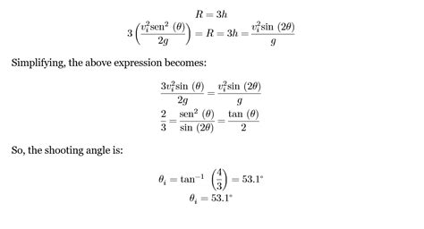 13 A Projectile Is Fired In Such A Way That Its Horizontal Range Is