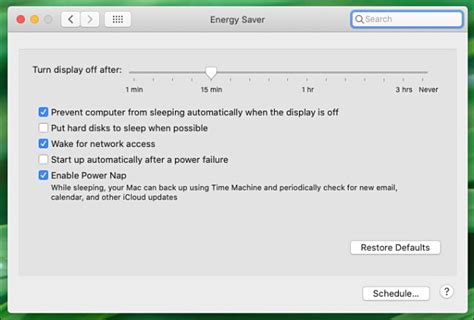 how to control when your mac automatically goes to sleep