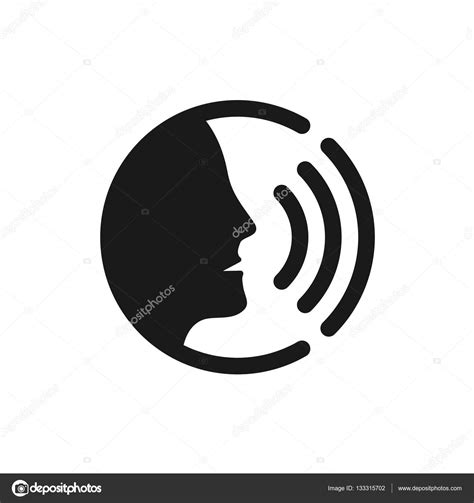 Voice Command Control With Sound Waves Icon Stock Vector Image By