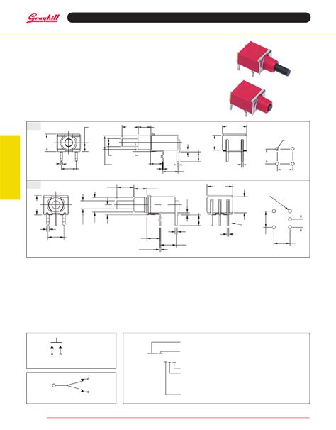 Grayhill Pushbutton Switches Butt Contact 38bh Series User Manual 1
