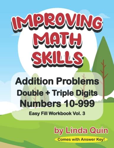 Improving Math Skills Addition Problems Double Triple Digits Numbers
