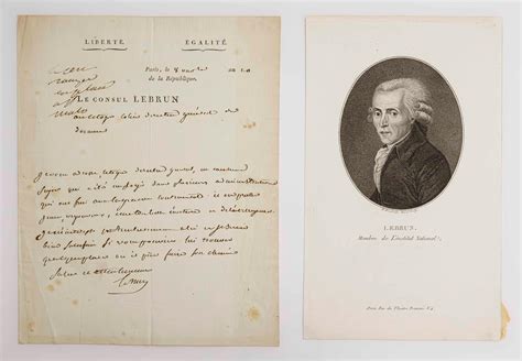 Lot Charles Francois Lebrun Duc De Plaisance