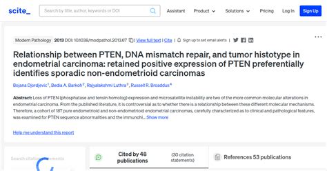 Relationship Between Pten Dna Mismatch Repair And Tumor Histotype In