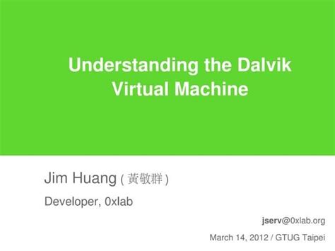 Understanding The Dalvik Virtual Machine Rjava