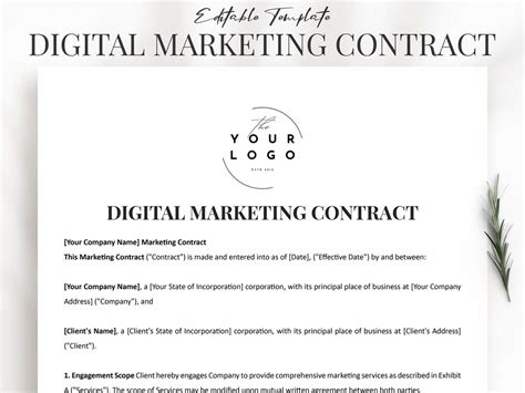 Digital Marketing Contract Template Boost Your Business With