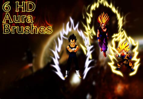 Dragon Ball Aura Brushes Set 2 Free Photoshop Brushes At Brusheezy
