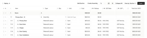 How To Create Assemblies On Estimates And Invoices Houzz Pro