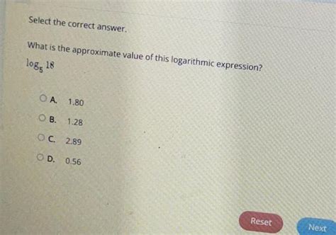 [answered] Select The Correct Answer What Is The Approximate Value Of