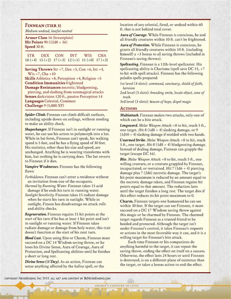 4 Npcs 6 Stat Blocks 3 Story Tables And 1 Magic Weapon From My