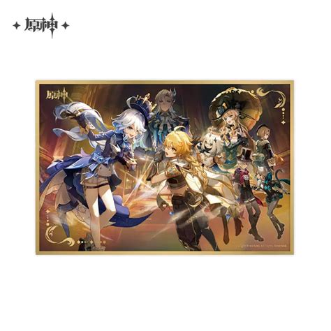 [23년 11월 발매] 원신 폰타인 시리즈 공식 아크릴 색지 이유 없이 내리는 비처럼 여행자 And 푸리나 Ver 원신 포칼로스 4 0 일러스트 공식 굿즈 도키도키굿즈