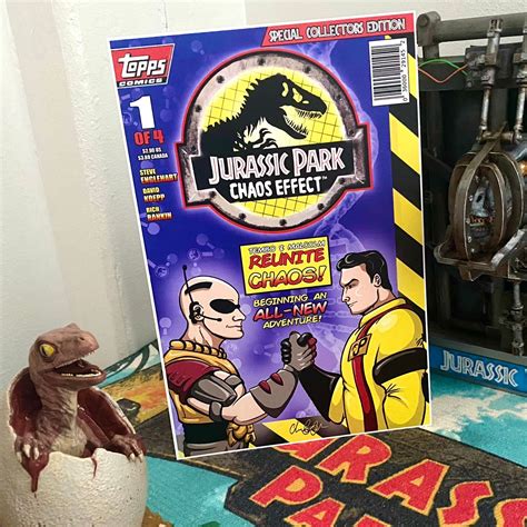 Jurassic Park Chaos Effect Comic Book Art Prints Set Of 4 Based On The