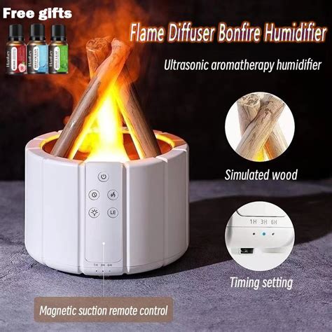 Usb Campfire Flame Fire Humidifier Aromatherapy Essential Oil Diffuser