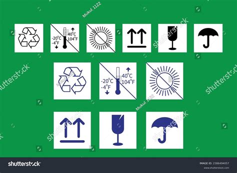 Packaging Sign Shipping Symbols Keep Dry Stock Vector Royalty Free 2386494057 Shutterstock