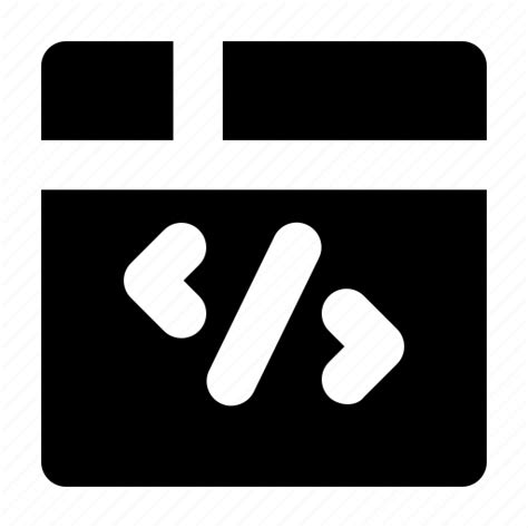 web page coding code icon download on iconfinder