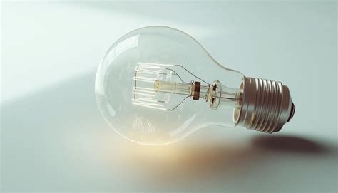 A Light Bulb That Is Turned On And The Light Is On Premium Ai