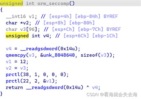 [pwn]pwnable orw prctl 函数 pwn orw系统调用 csdn博客