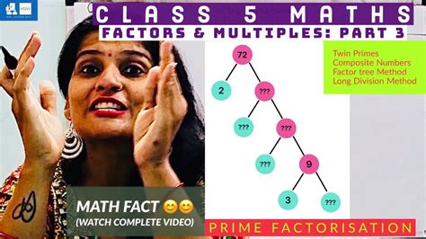 factors and multiples class 5 part 3 prime factorisation long