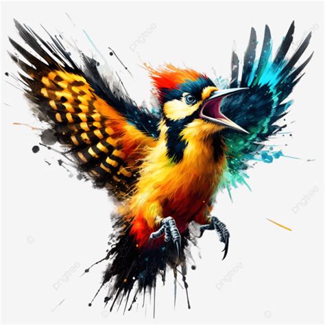 향해 직접 돌진하는 표정의 화려한 포효 딱따구리 벡터 화려한 새 일체 포함 Png 일러스트 및 벡터 에 대한 무료 다운로드 Pngtree