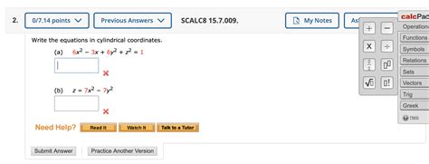 solved 0 7 14 points v previous answers v scalc8