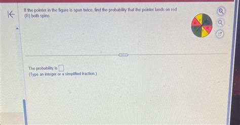 Solved If The Pointer In The Figure Is Spun Twice Find The