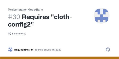 Requires Cloth Config Issue TwelveIterationMods Balm GitHub