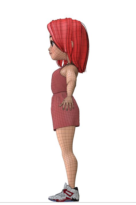 3d Model Girl Character Teenage Turbosquid 1673303