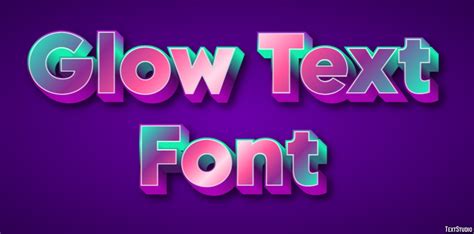 Glow Text Font Text Effect And Logo Design Font