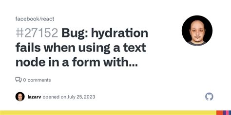 Bug Hydration Fails When Using A Text Node In A Form With Server