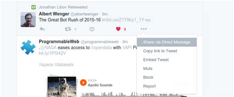 how to make a retweet via dm twitter bot using glitch and node js