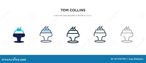 Tom Collins Icon In Different Style Vector Illustration Two Colored And Black Tom Collins