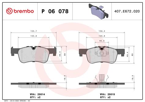 แผ่นเบรก Brembo P 06 078