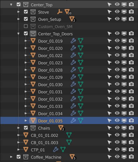 Collections Selection Of Objects Select Parent Collection Locate In Outliner User