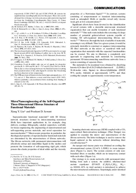 Pdf Micronanoengineering Of The Self Organized Three Dimensional