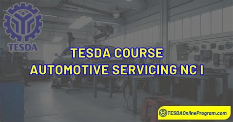 Tesda Automotive Servicing Courses Tesda Online Program