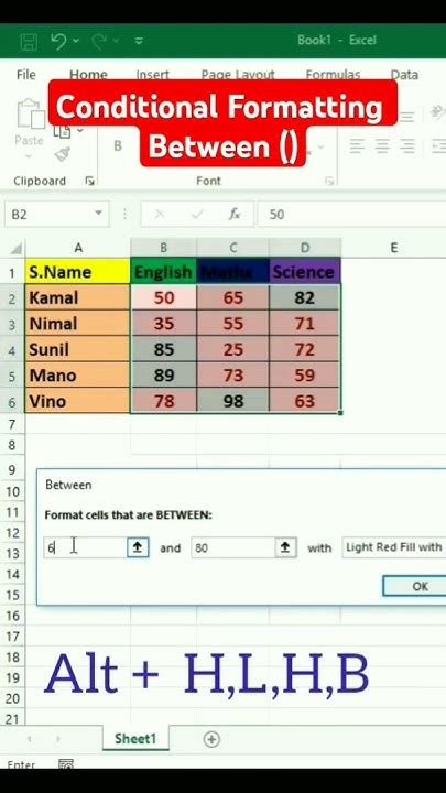 conditional formatting excel excelshortcuts ytshorts trendingshorts shorts youtubeshorts