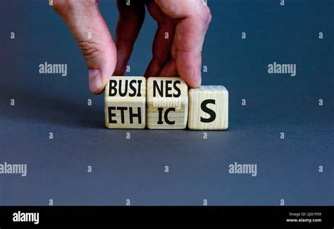 Business Ethics Symbol Concept Words Business Ethics On Wooden Blocks
