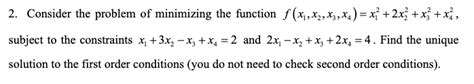 Solved 2 Consider The Problem Of Minimizing The Function
