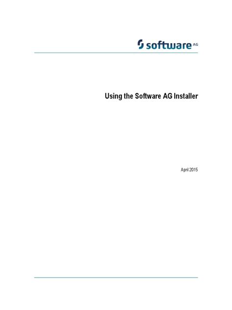 2015apr Using Sag Installer Pdf Installation Computer Programs Operating System