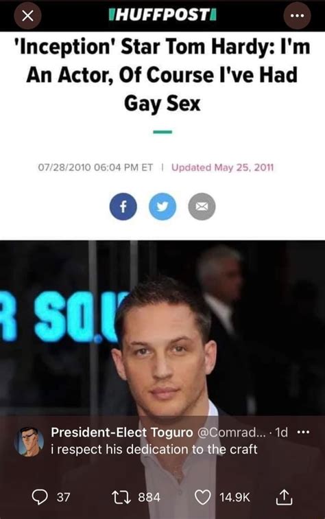 Xx Jhuffposti Inception Star Tom Hardy Im An Actor Of Course Ive