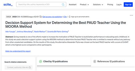 Decision Support System For Determining The Best Paud Teacher Using The Moora Method