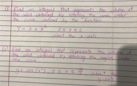 solved find an the solid the curve integral that