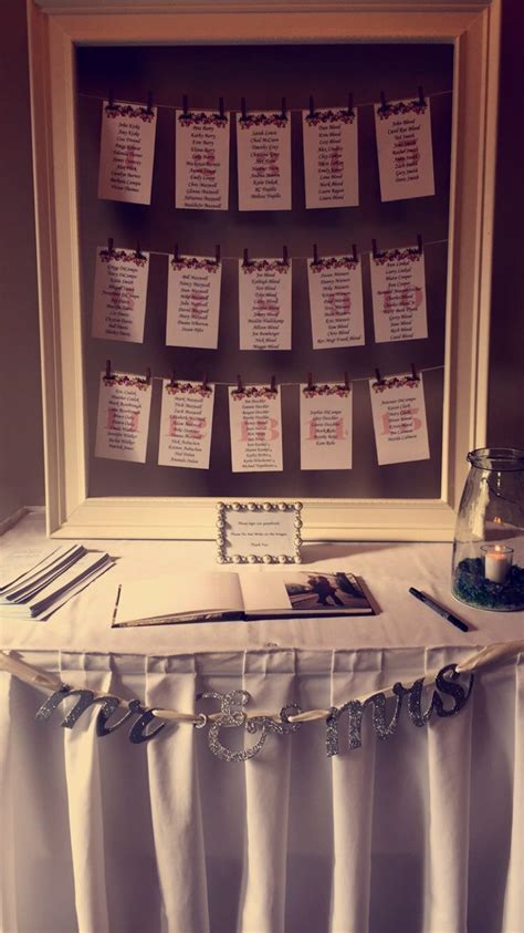 Assigned Seating Idea Using Frame Wedding Tips Wedding Assigned Seating
