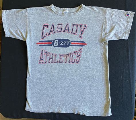 Vintage 80s Heather Gray Casady Athletic T Shirt High School Prep