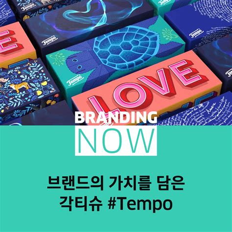 브랜드의 가치를 담은 각티슈 패키지 Tempo 스톤브랜드컨설팅
